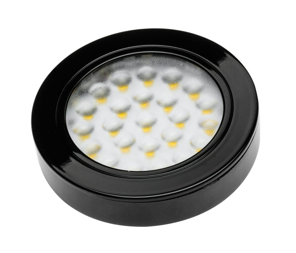 Mööblivalgusti LED 12V DC 1,7W, 3000K, pinnap/süv, (must) | Pikkel ...